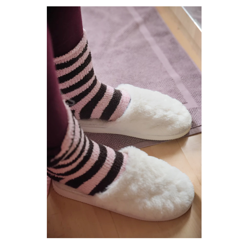 6 Pairs Fuzzy Toe Socks Soft Striped Ladies Women Size 9-11 Fun Color ...